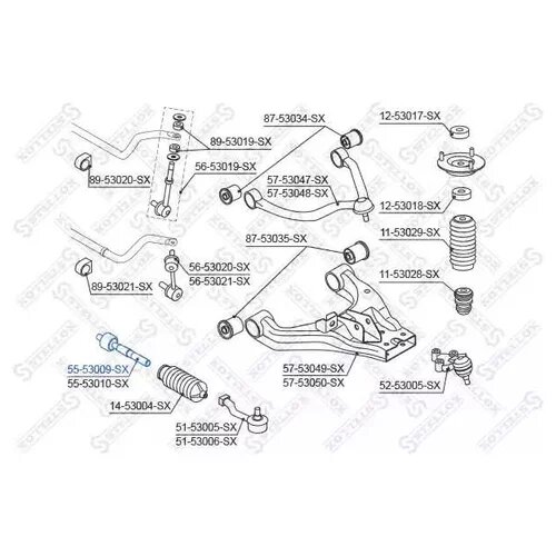 Тяга рулевая правая KIA SORENTO 02] STELLOX 5553009SX