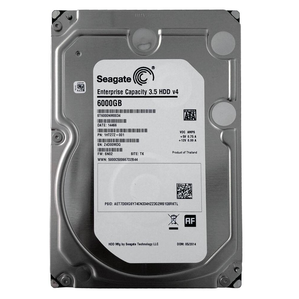 Жесткий диск Seagate ST6000NM0034 6Tb 3.5" SAS 12Гбит/с 7.2К