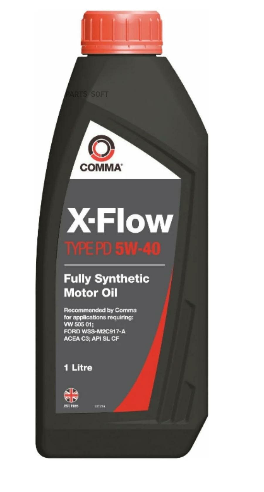 COMMA Масло моторное синтетическое X-FLOW TYPE PD 5W-40, 1л