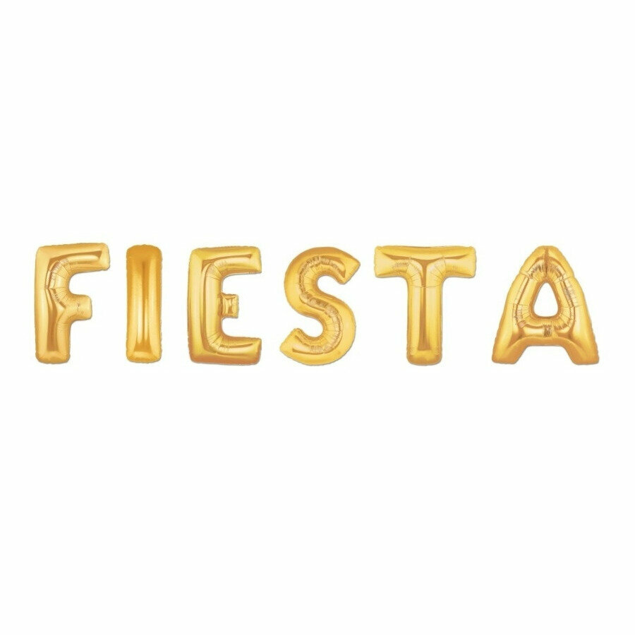Фольгированный шар FIESTA золото, Мексиканская вечеринка