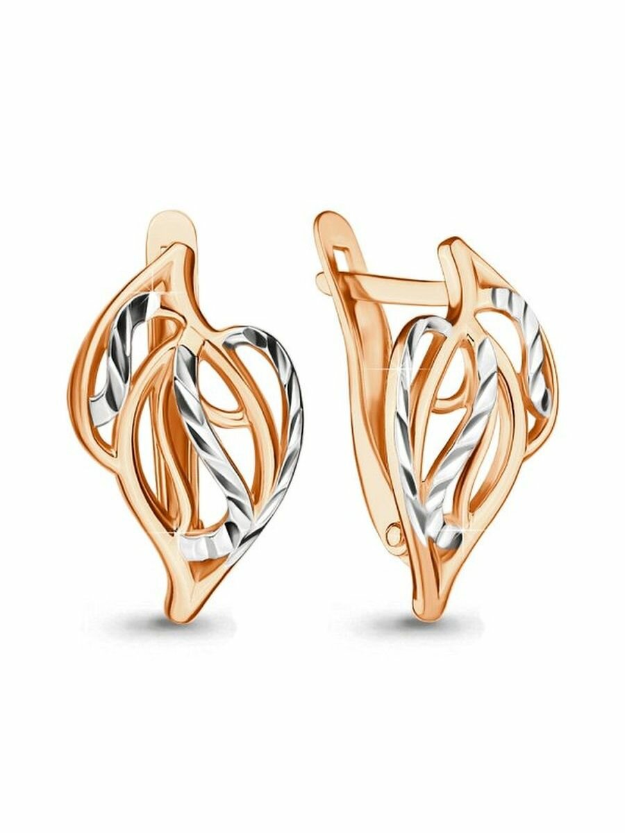Серьги красное золото, 375 проба