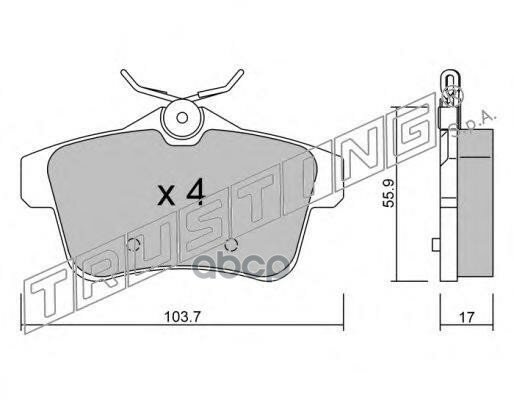 К-т дисков. тормоз. колодок Peugeot 3008-5008 2009- R Trusting арт. 8720