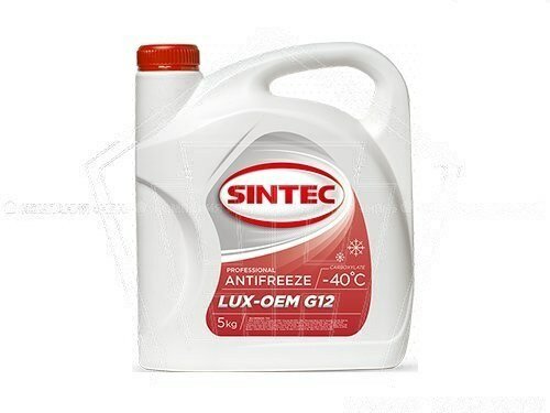 Антифриз sintec "lux" g12 (5 кг) -40*с (красно-оранжевый) (614500)