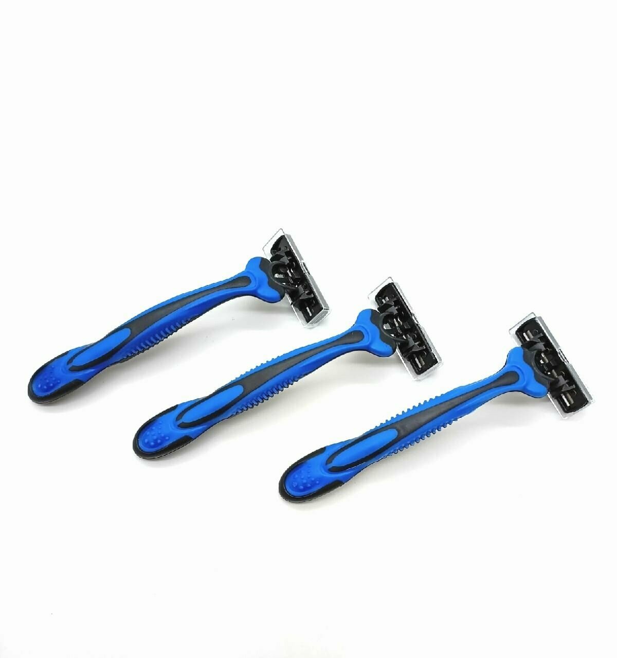 Безопасная бритва Wetell3, синий цвет, ABS-пластик, 3 лезвия