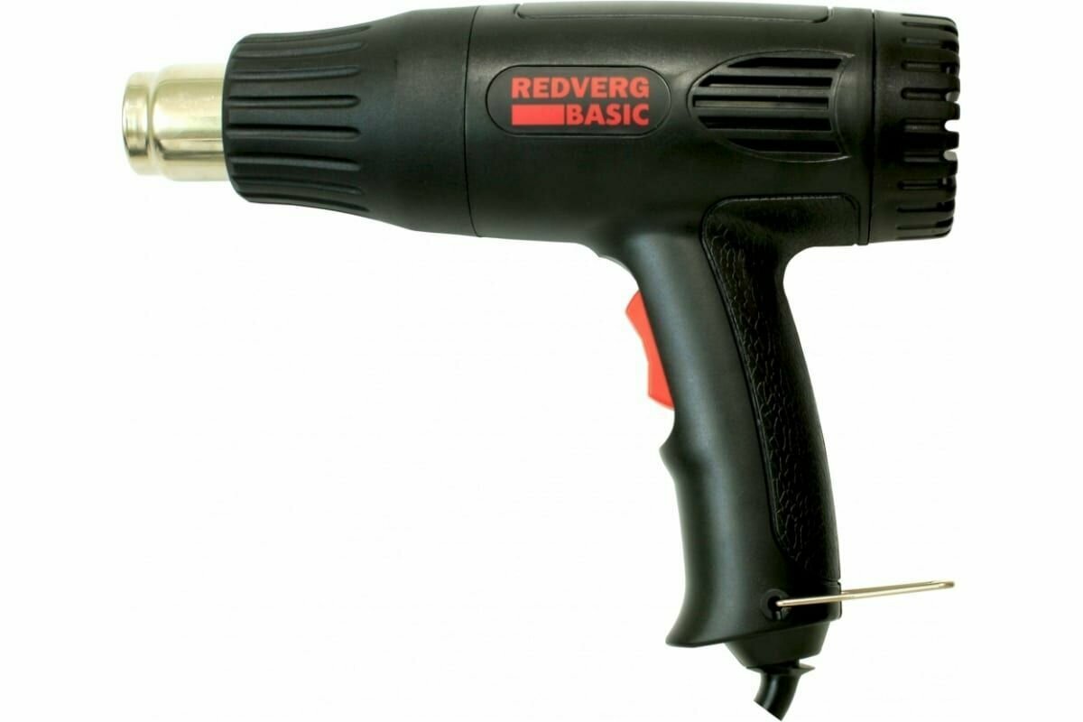 Фен RedVerg Basic HG2000 (2000Вт, 300/600C, 300/500л/мин) 0.7кг +3 насадки