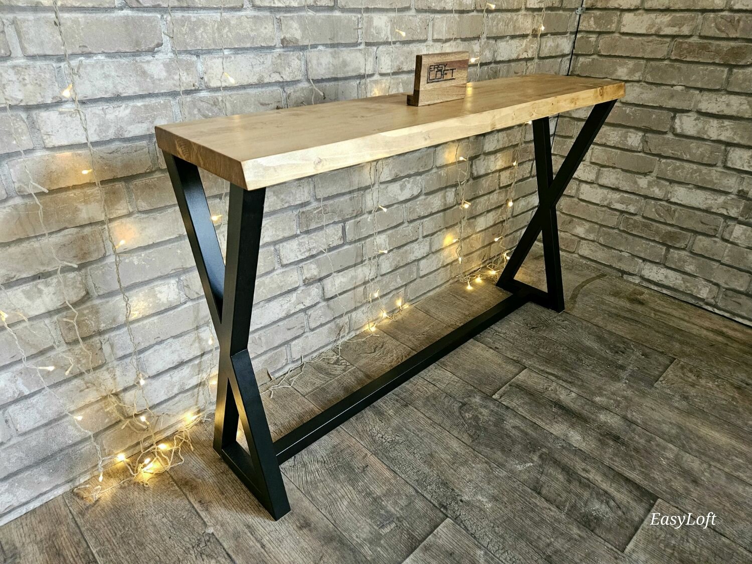 Консоль "EasyLOFT" в стиле лофт, для дома и дачи, в прихожую и гостиную, 130х30х80 см.