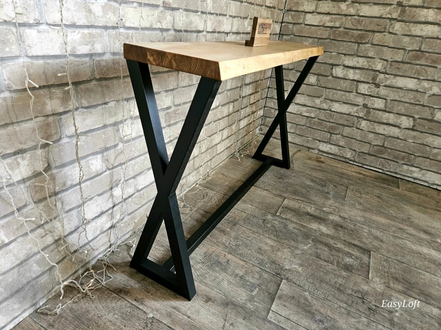 Консоль "EasyLOFT" в стиле лофт, для дома и дачи, в прихожую и гостиную, 130х30х80 см. — фото 1