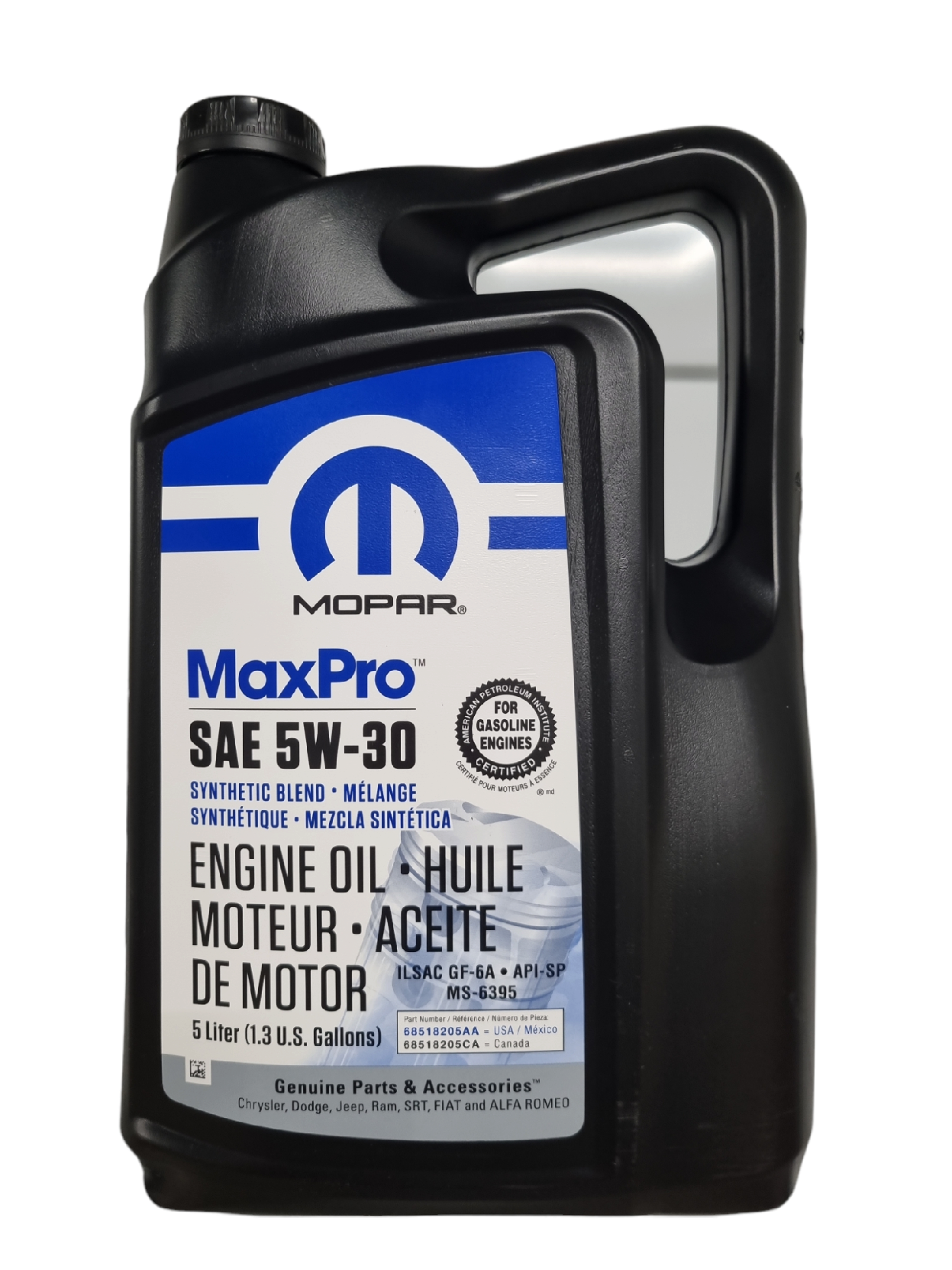Полусинтетическое моторное масло Mopar MaxPro SAE 5W-30, 5 л
