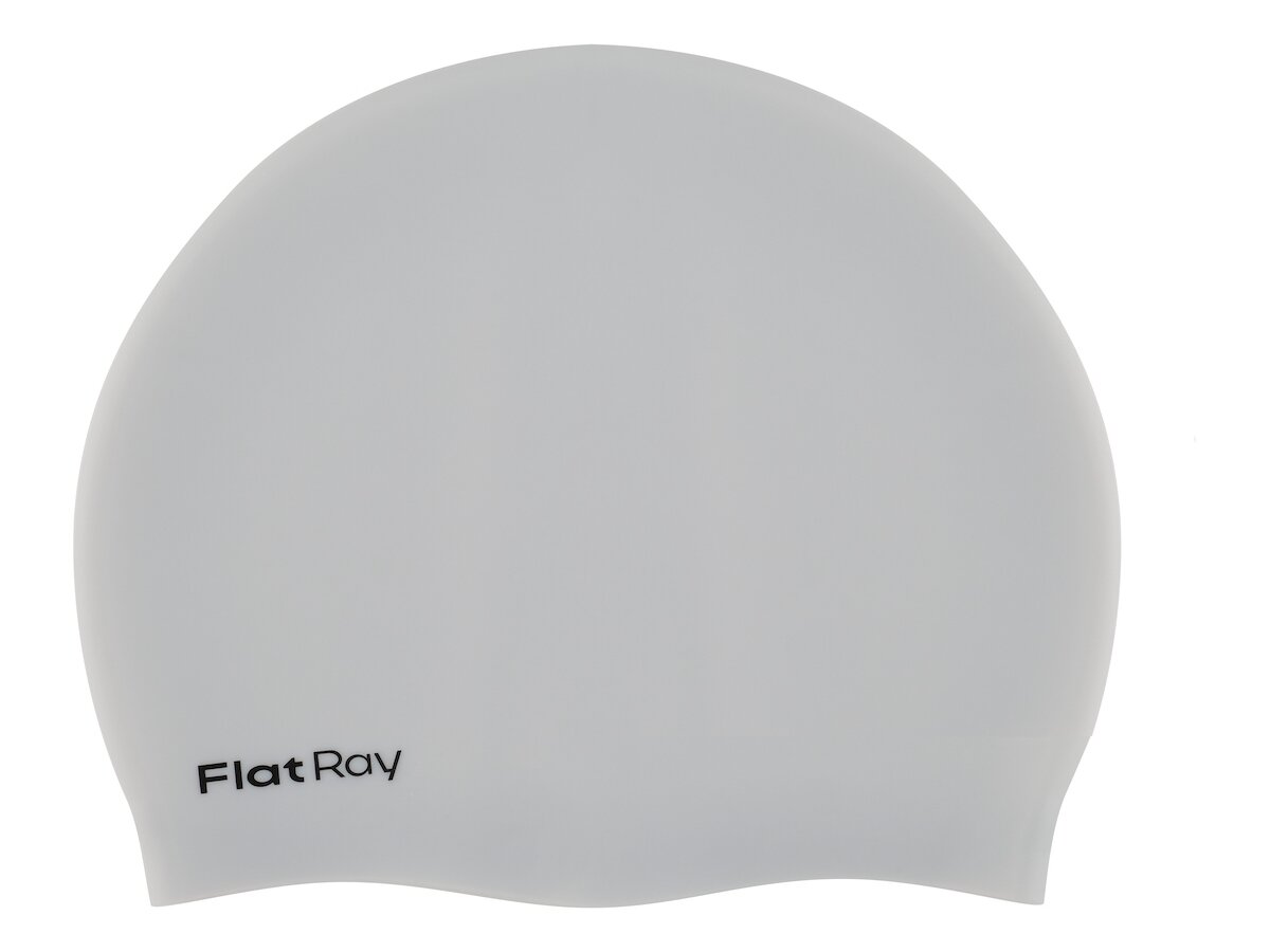 Шапочка для павания силиконовая Flat Ray Silicone Swim Cap (серебристый)