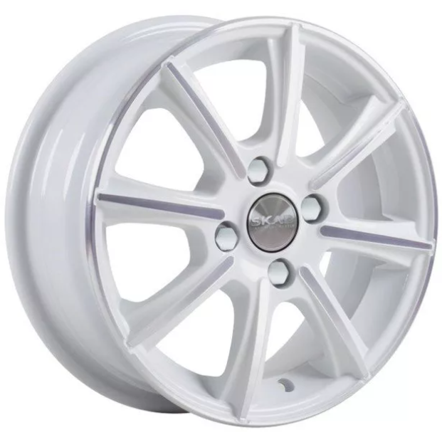 Колесный диск Скад Монако 5.5x14 4*100 ET43 DIA67.1 Алмаз белый