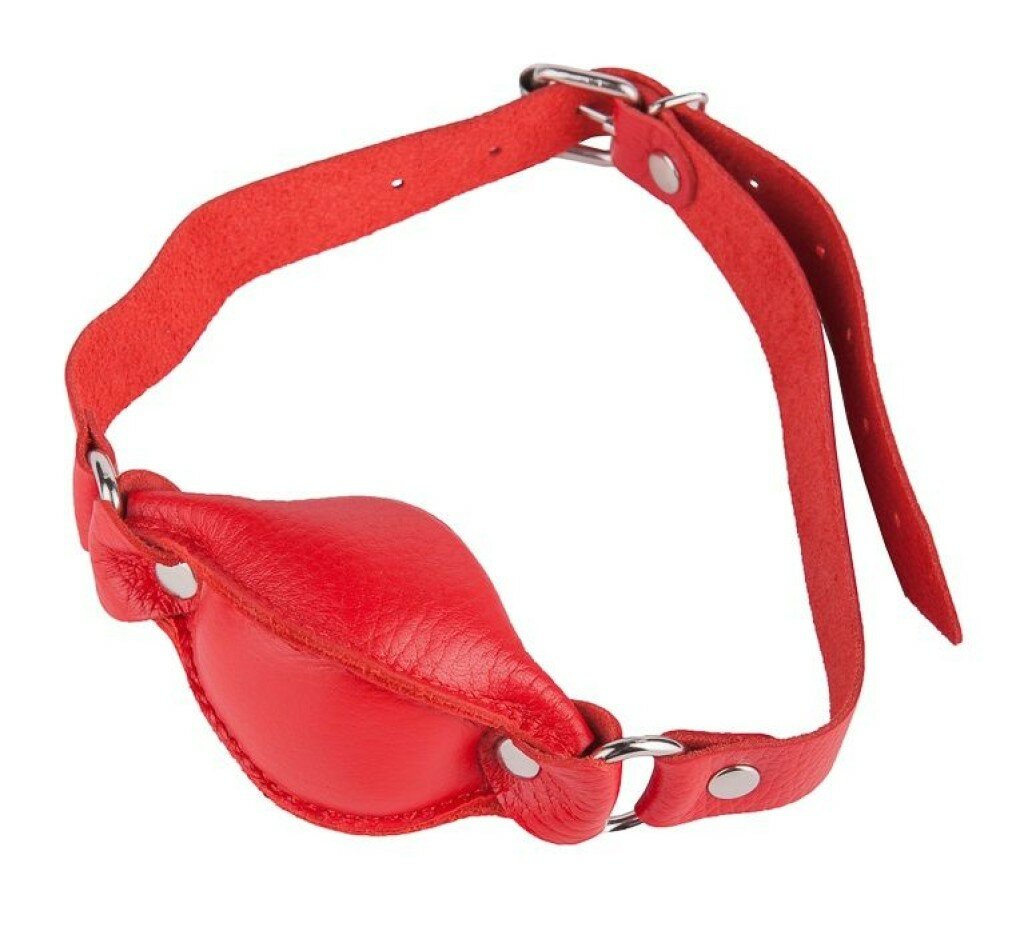 Кляп Sitabella, кожаный, унисекс, красный, один размер, без фталатов