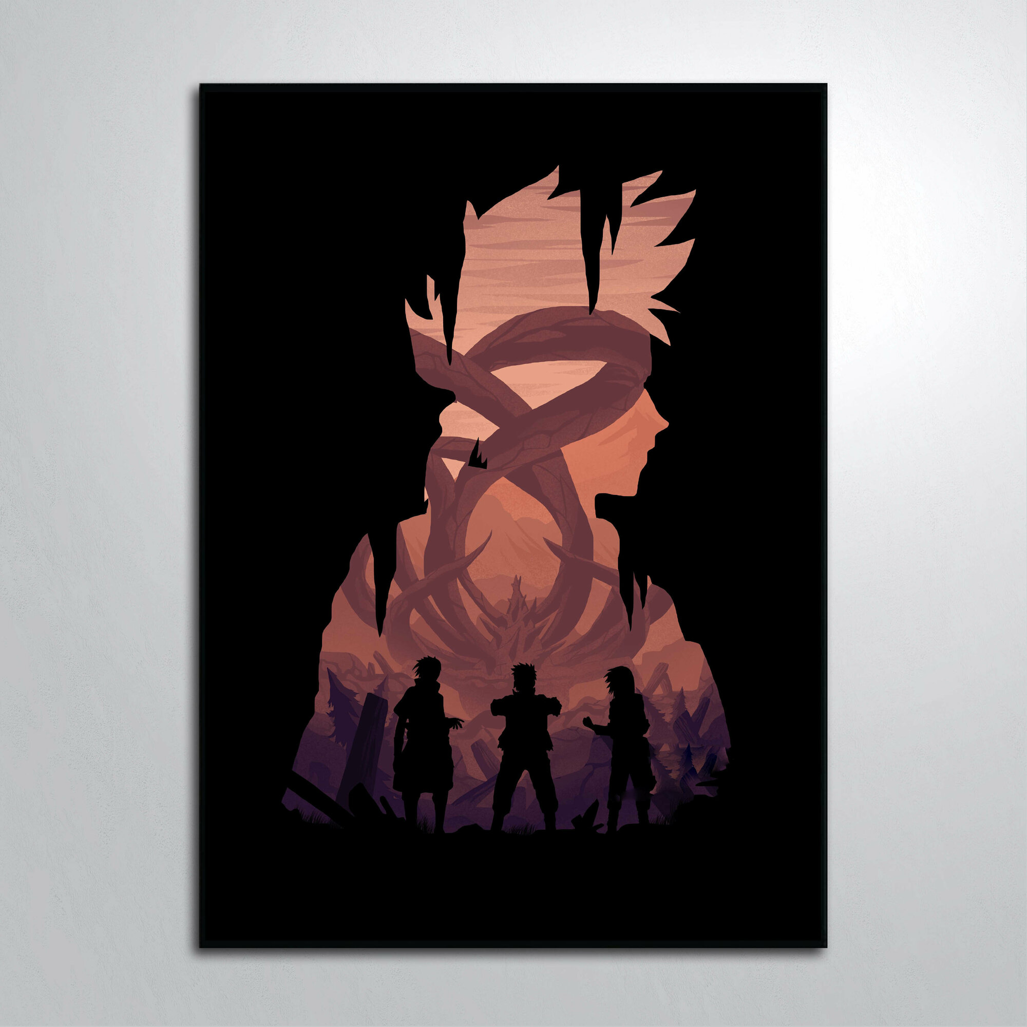 Постер в раме/Аниме Наруто Профиль Naruto