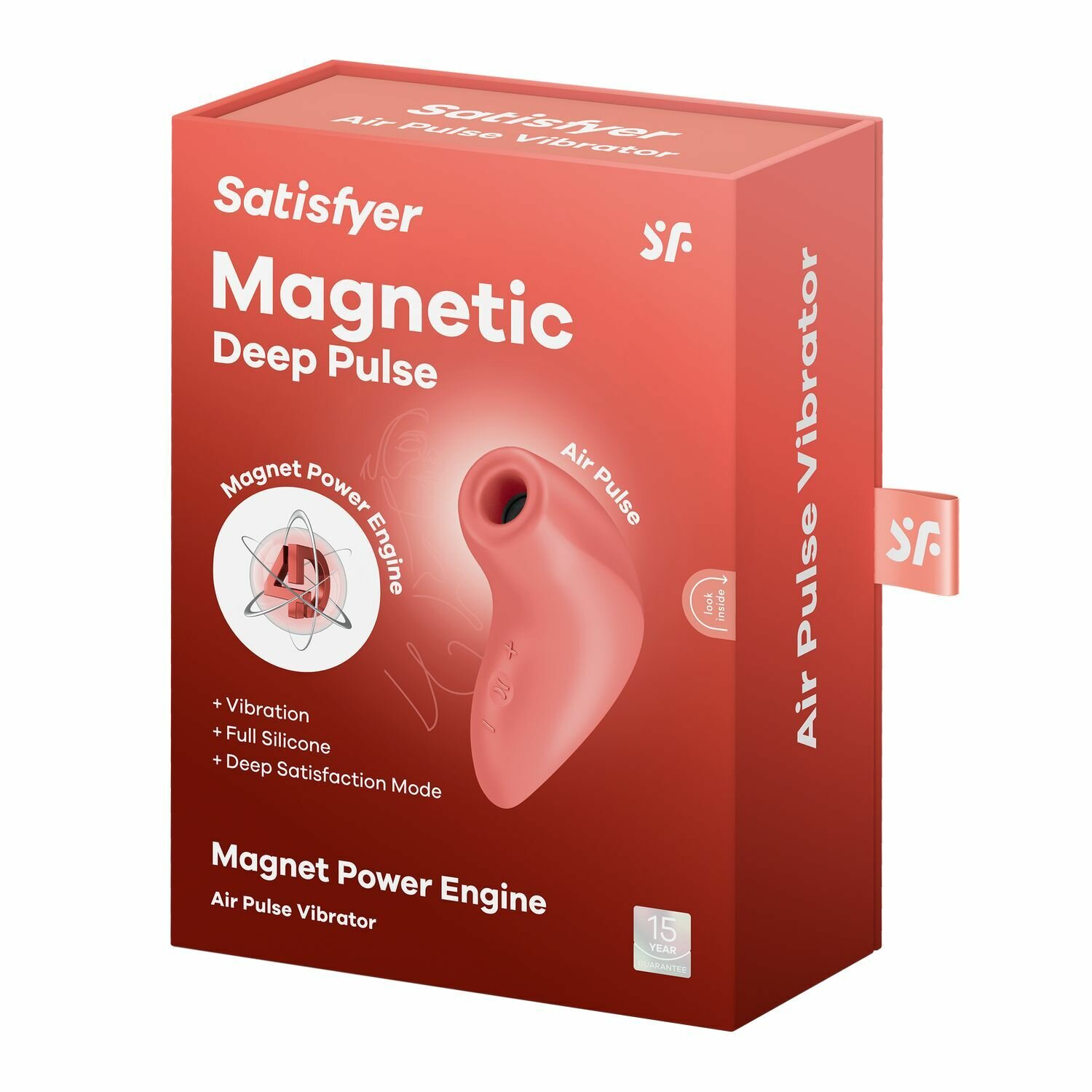 Стимулятор клитора Satisfyer Magnetic Deep Pulse, с магнитным USB-кабелем, 11 режимов, оранжевый