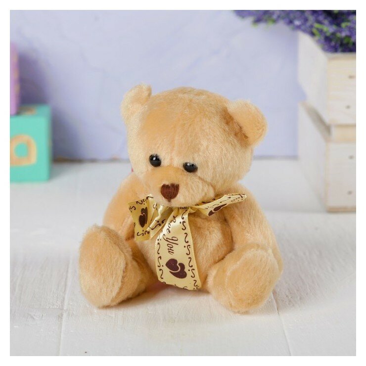 КНР Игрушки Мягкая игрушка Мишка с бантом, с сердечками