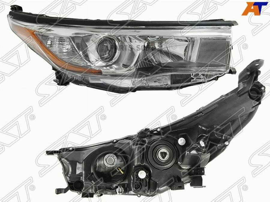 Фара Toyota Highlander 13-17 (Справа/ Галоген/ С электрокорректором) SAT ST-112-1143RMLD-M7 | цена за 1 шт