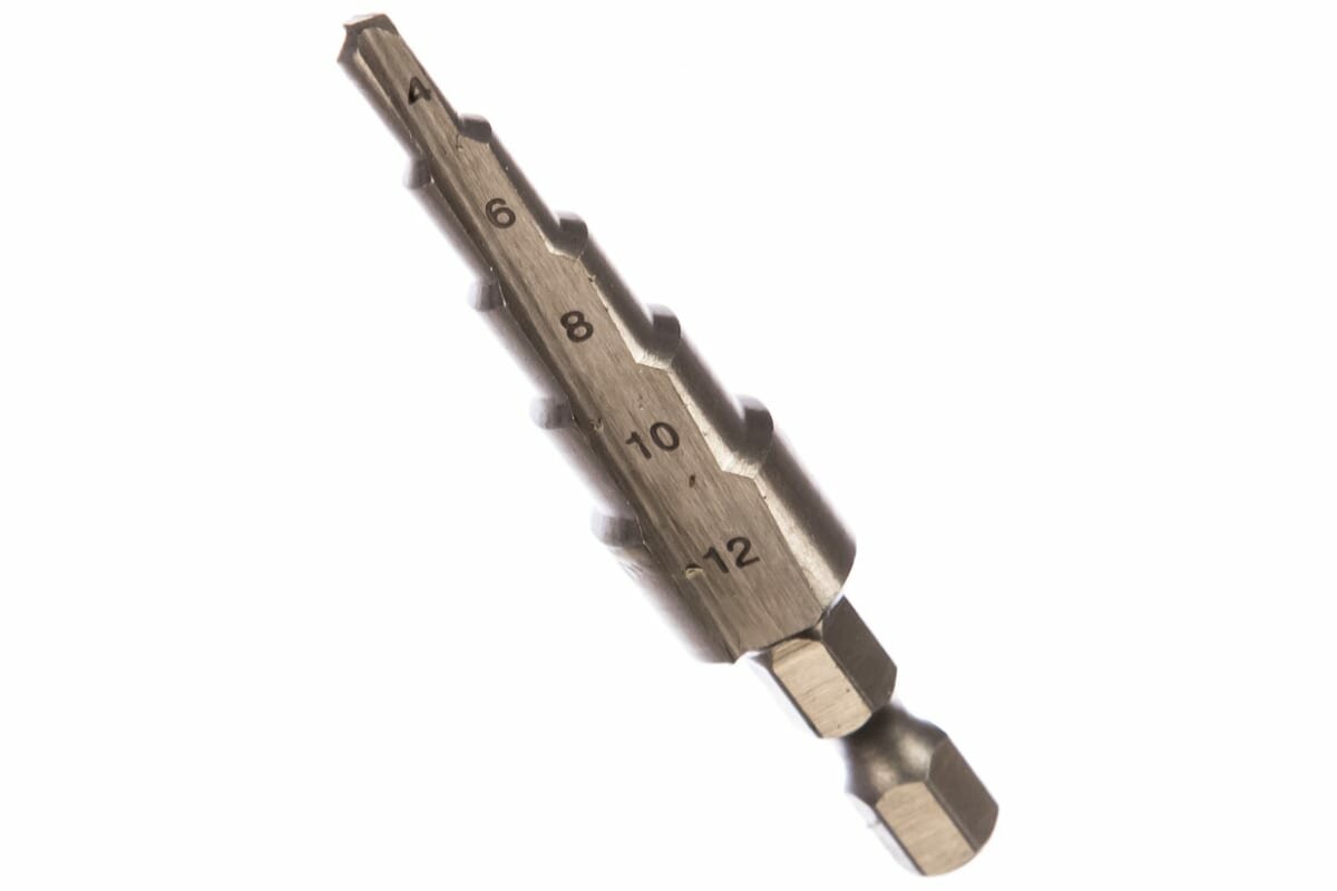 Набор Сверло STAYER MASTER ступенчатое, сталь HSS, d=4-12мм,5ступ. d 4-6-8-10-12, L-65мм {29660-4-12-5} (5 шт)