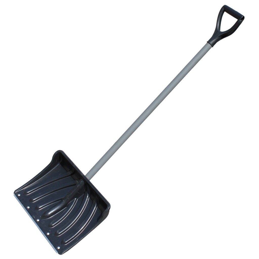 Лопата снеговая "Крепыш" (оцинкованная планка, алюминиевый черенок, ручка) 465х340мм диаметр 32мм