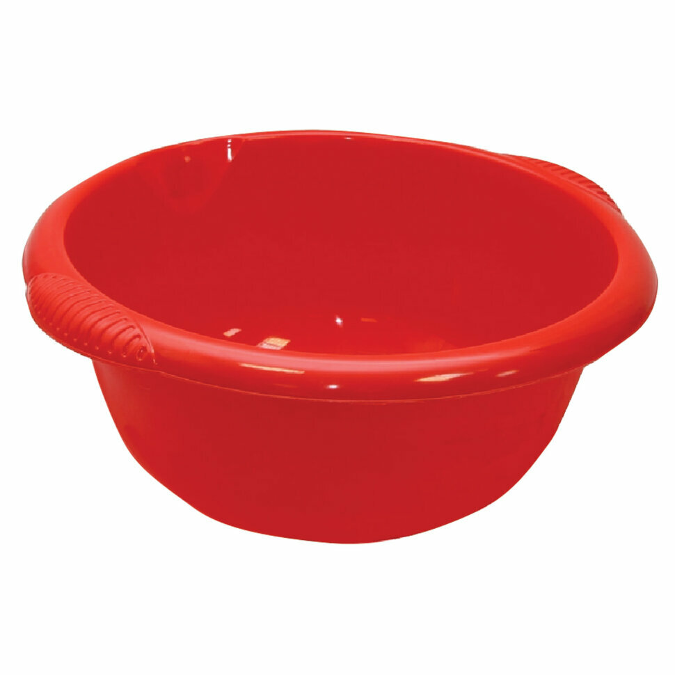 Таз 16 л, хозяйственный, круглый, с ручками, пластиковый, 18х45х49 см, цвет ассорти, IDEA, М 2507, 602552