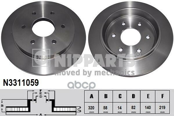 Диск торм Infiniti QX56 Nipparts арт. n3311059