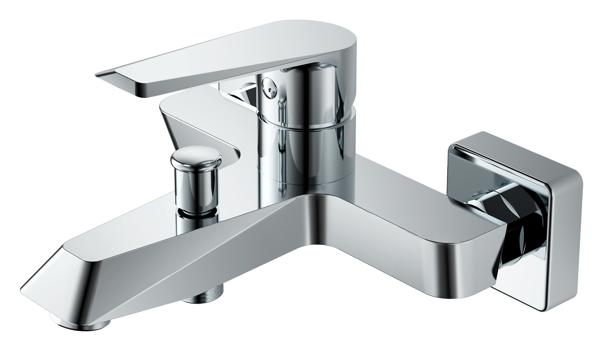 Смеситель для ванны ESKO NEW YORK с коротким изливом из латуни, хром