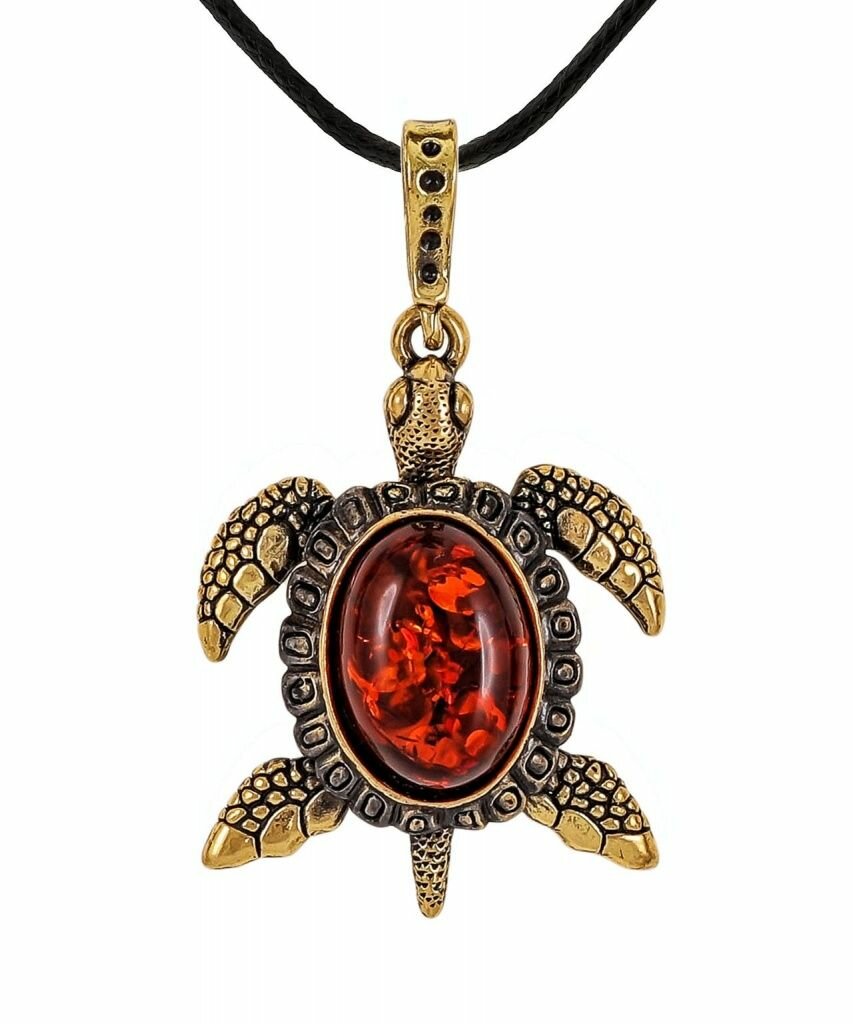 Подвеска, янтарь прессованный