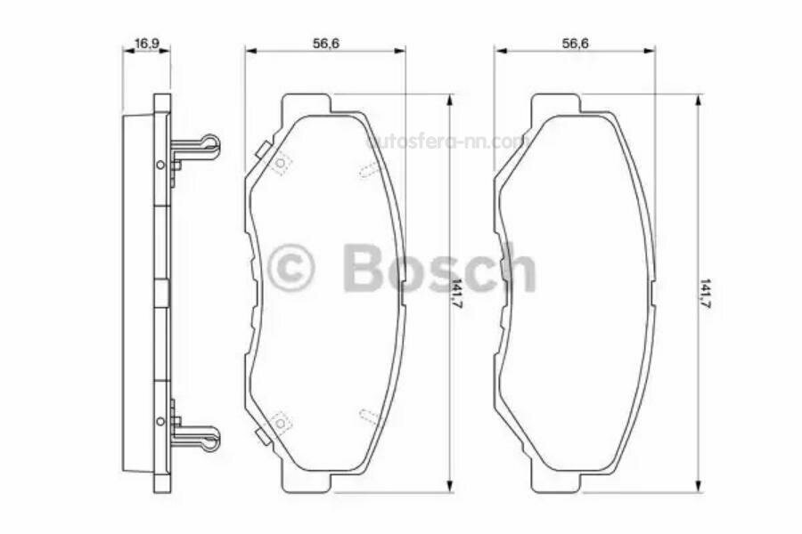 BOSCH 0986424809 К-т дисков. тормоз. колодок Honda CR-V 2 02-06
