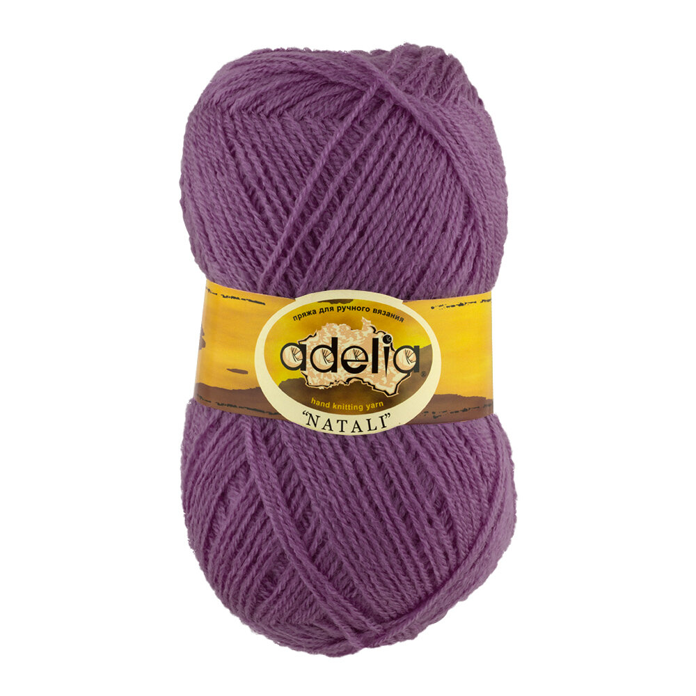 Пряжа ADELIA "NATALI" 100% акрил 50 г 300 м №08 темно-сиреневый