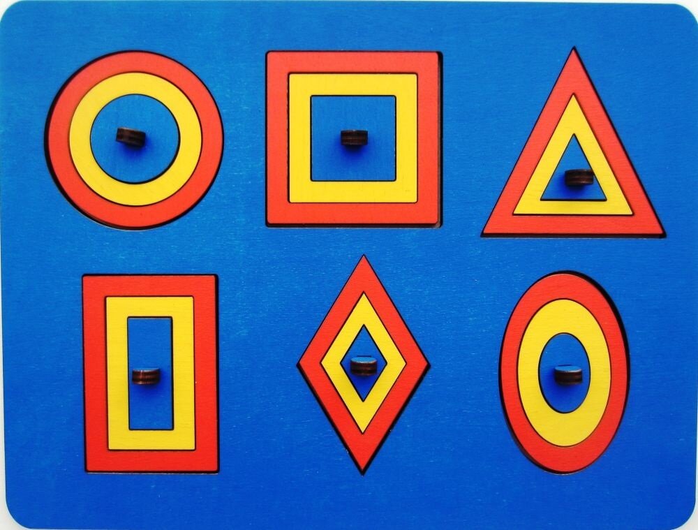 Рамка-вкладыш Smile Decor "Паутинка", методика Монтессори, 18 вкладышей