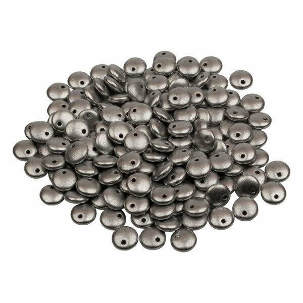 Стеклянные чешские бусины, Lentils, 6 мм, цвет Aluminium Silver, 150 шт.
