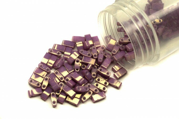 Бисер японский MIYUKI Half TILA #1867 темная орхидея, глянцевый непрозрачный, 5 грамм