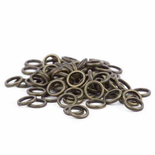 Соединительные колечки одинарные неразъемные, размер 6х1мм, Цвет: бронза, 50шт.