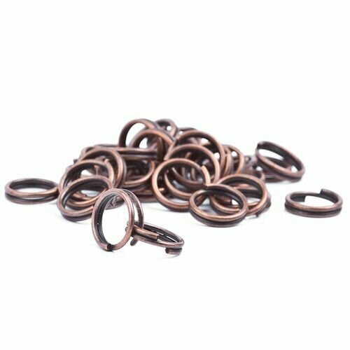 Соединительные колечки двойные, размер 7х0,7мм, Цвет: медь, 50шт.