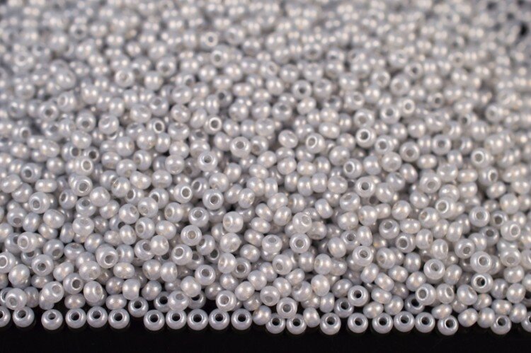 Бисер чешский PRECIOSA круглый 10/0 17708 серый непрозрачный, 20 грамм