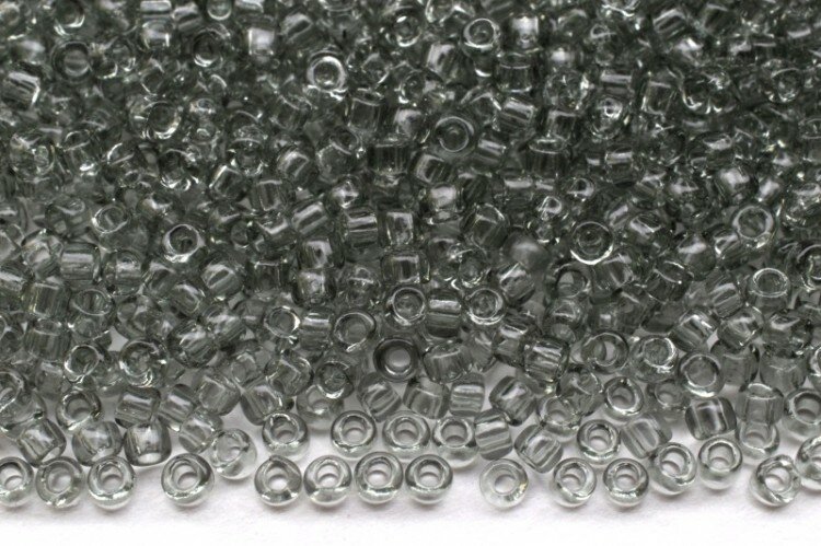 Бисер японский TOHO круглый 15/0 #0009 черный алмаз, прозрачный, 10 грамм