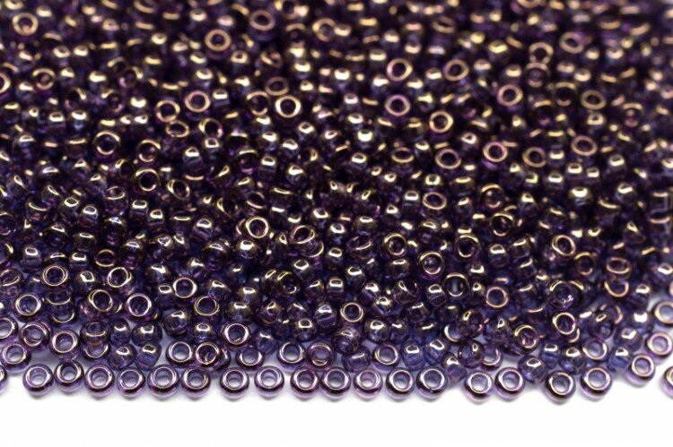 Бисер японский MIYUKI круглый 15/0 #1884 лаванда, золотое сияние, 10 грамм