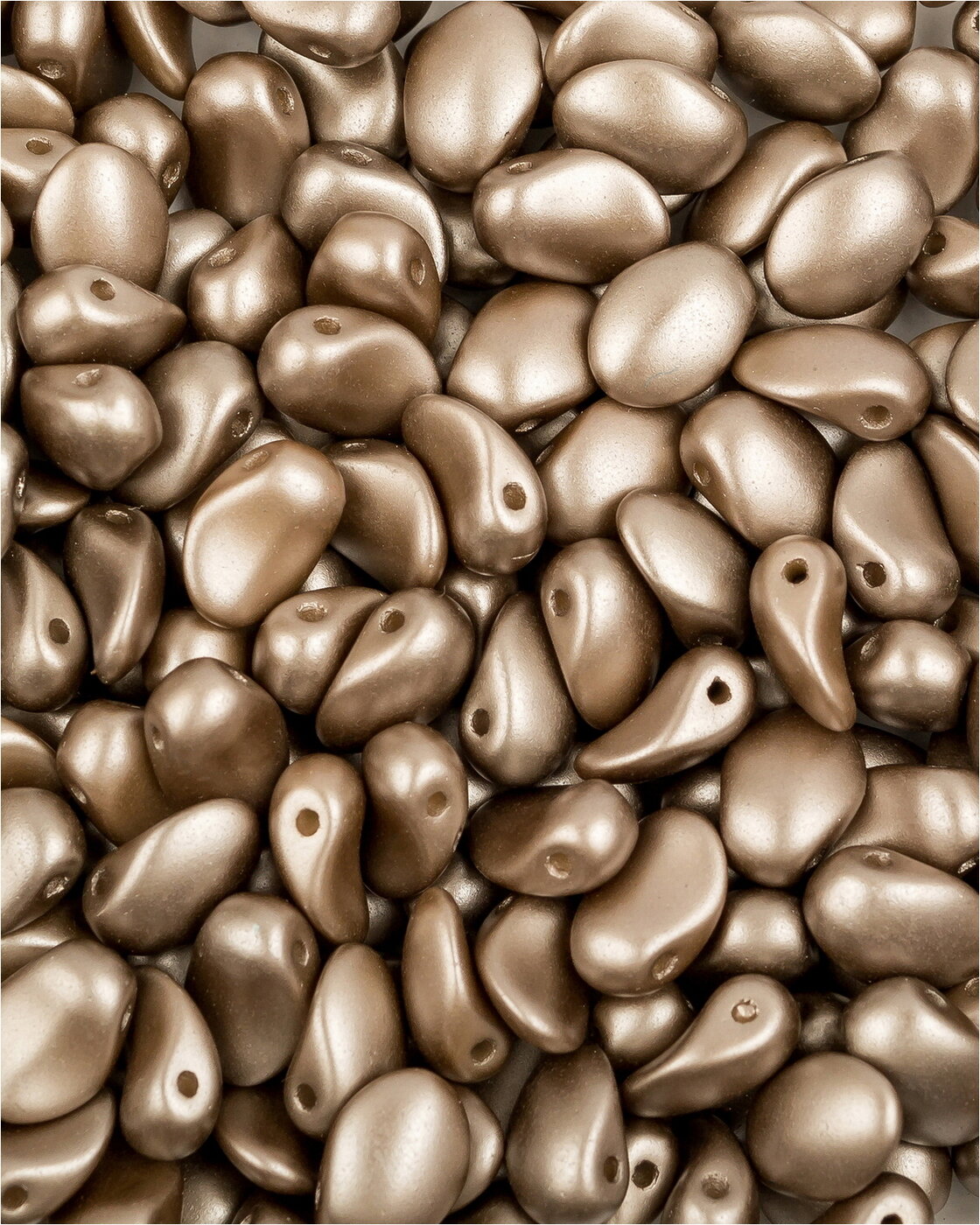 Стеклянные чешские бусины, Tulip Petals, 6х8 мм, цвет Alabaster Pastel Lt.Brown, 20 шт.