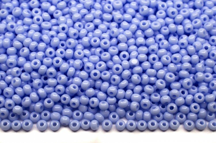 Бисер чешский PRECIOSA Граненый Шарлотта 11/0 33000 голубой непрозрачный, около 10 грамм