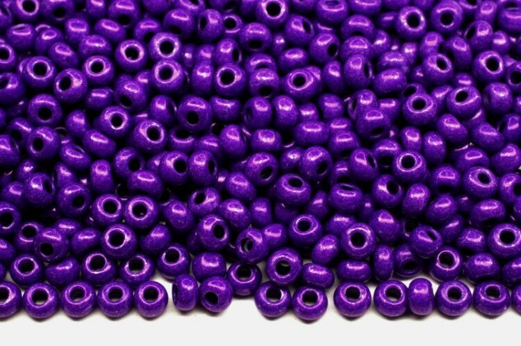 Бисер чешский PRECIOSA круглый 8/0 16А28 фиолетовый непрозрачный, 50г