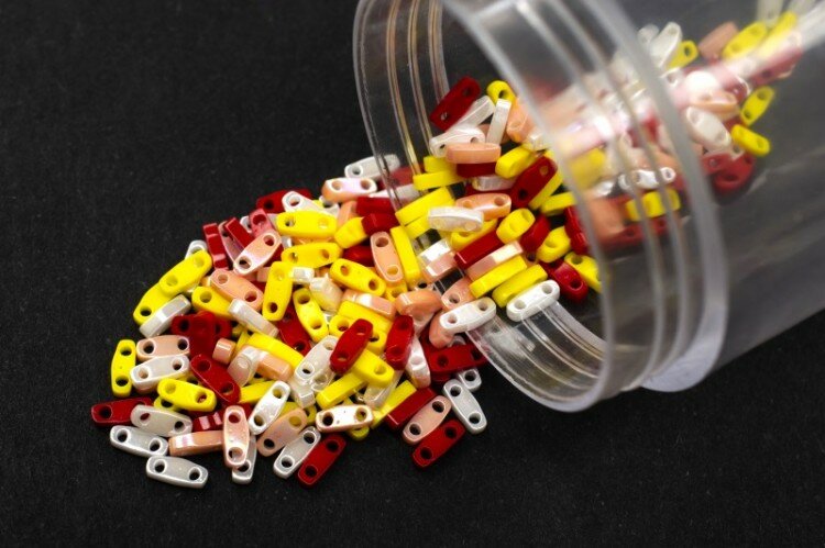 Бисер японский MIYUKI Quarter TILA MIX206 микс Hawaiian leis, 5 грамм