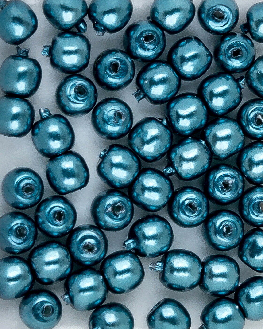 Стеклянные чешские бусины с покрытием под жемчуг, 2 мм, цвет Shiny Cerulean, 100 шт.