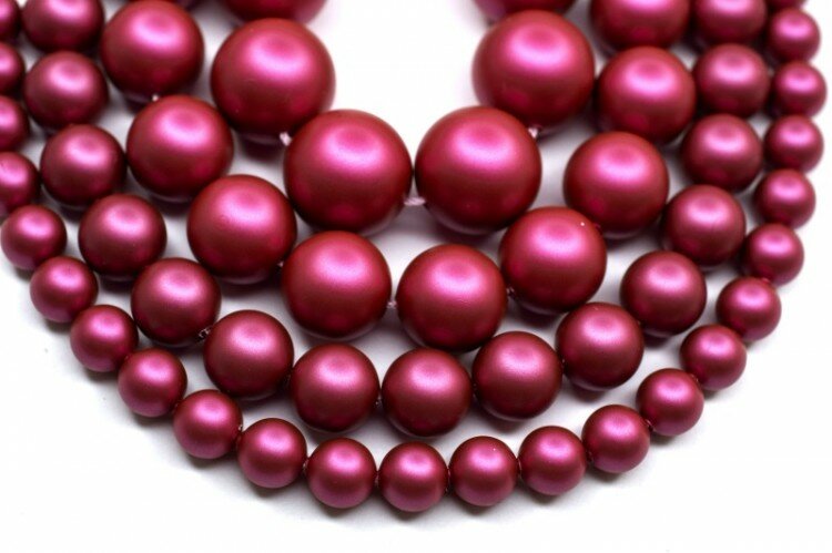 Жемчуг Swarovski 5810 #2018 6мм Crystal Mulberry Pink Pearl, 5810-6-2018, 10шт