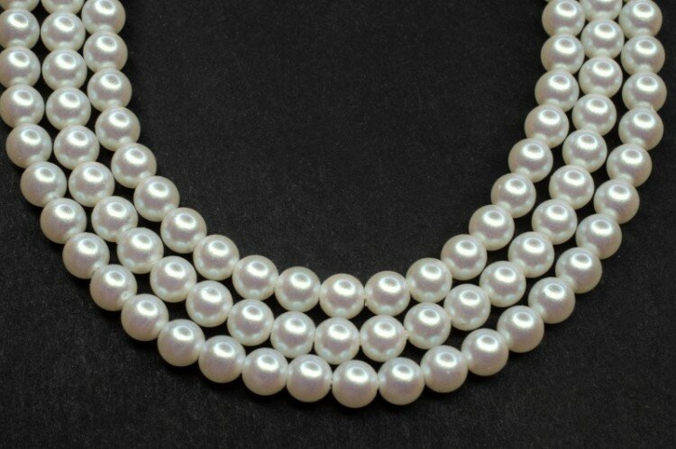 Жемчуг Preciosa Maxima, цвет pearlescent white, 4мм, 704-055, 10шт