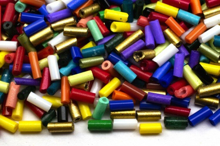 Бисер китайский стеклярус Астра, размер 5мм, цвет 051 разноцветный, 20г