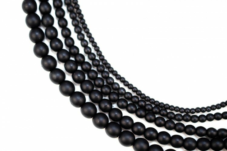 Жемчуг Preciosa, цвет 70549 матовый черный, 2мм, 10шт