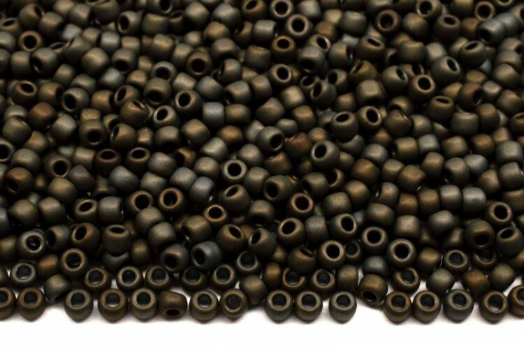 Бисер японский TOHO круглый 11/0 #0083F коричневый, матовый металлизированный ирис, 10 грамм
