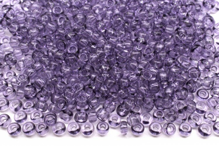 Бисер чешский PRECIOSA круглый 10/0 01121 сиреневый прозрачный, 5 грамм