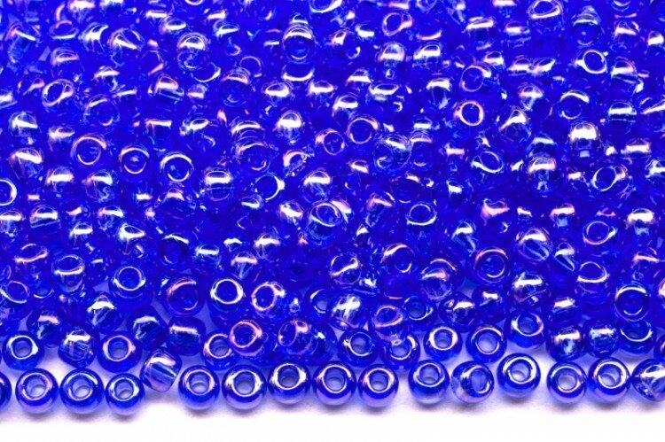 Бисер японский TOHO круглый 11/0 #0178 сапфир, радужный прозрачный, 10 грамм