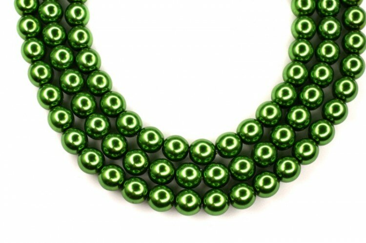 Жемчуг Preciosa, цвет 70459 зеленый, 8мм, 10шт