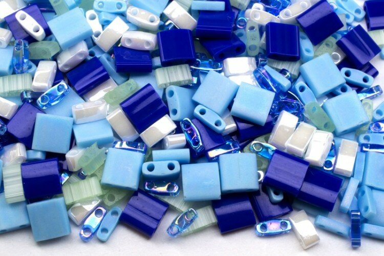 Бисер японский MIYUKI TILA MIX207 микс Grecian Waters, 5 грамм