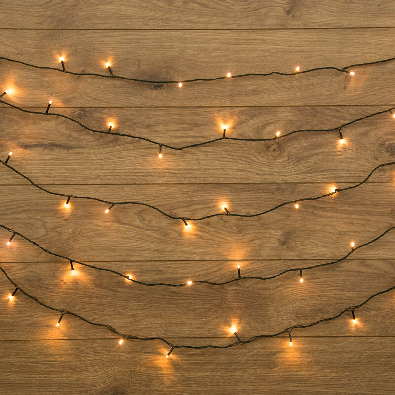 Neon-Night Гирлянда Твинкл-Лайт 20 м, темно-зеленый ПВХ, 160 LED, цвет теплый белый